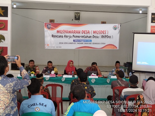 Musdes RKPDes 2025 Pemdes Sido Luhur Berjalan Lancar, ini Yang dibahas ...